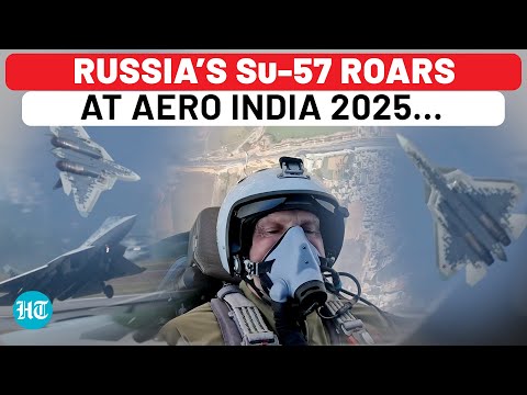 Russia’s 5th Gen Fighter Jet Su-57 Takes To Skies At Aero India 2025, Performs Magical Maneuvers
