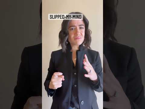 SLIPPED-MY-MIND | ASL Glossary | The ASL Shop