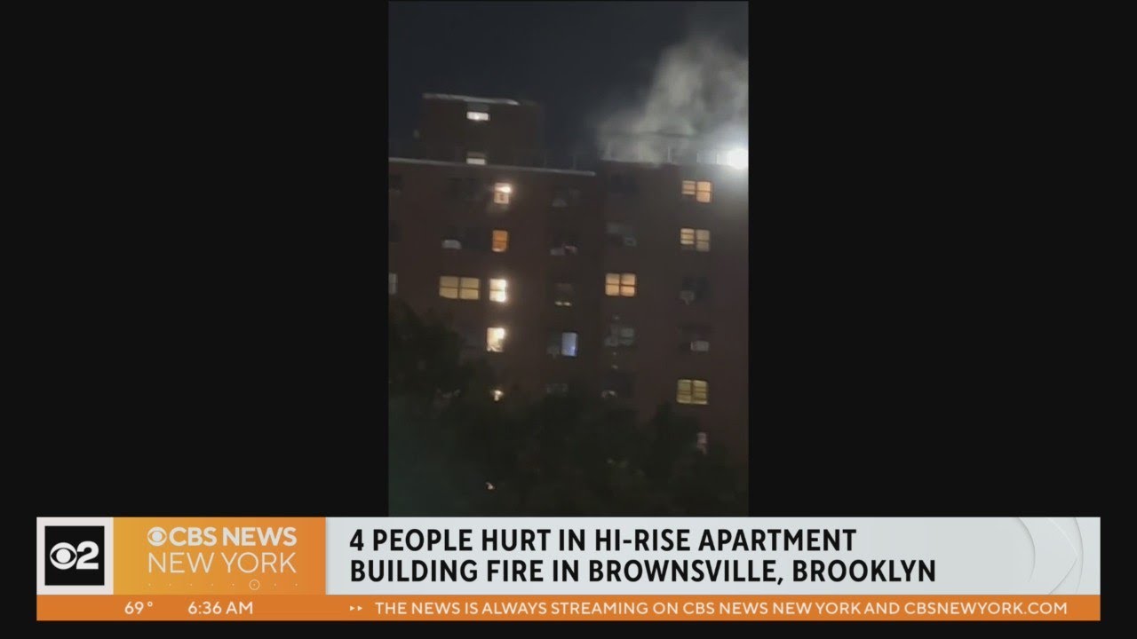 4 hurt in fire at Brooklyn apartment building