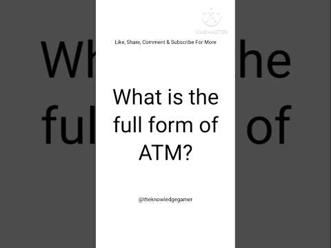 What is the full form of ATM? #atm #fullform #atmfullform #shorts
