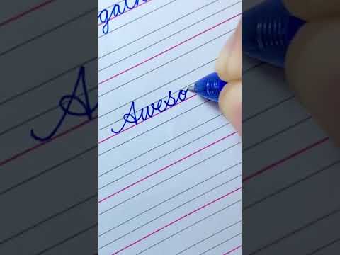 “Awesome” How to write Word in English Cursive Writing | Handwriting | Calligraphy | Pen | i Write