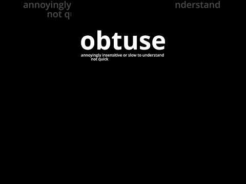 Video Word Of The Day - Obtuse