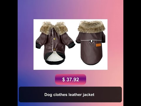 Dog clothes leather jacket
