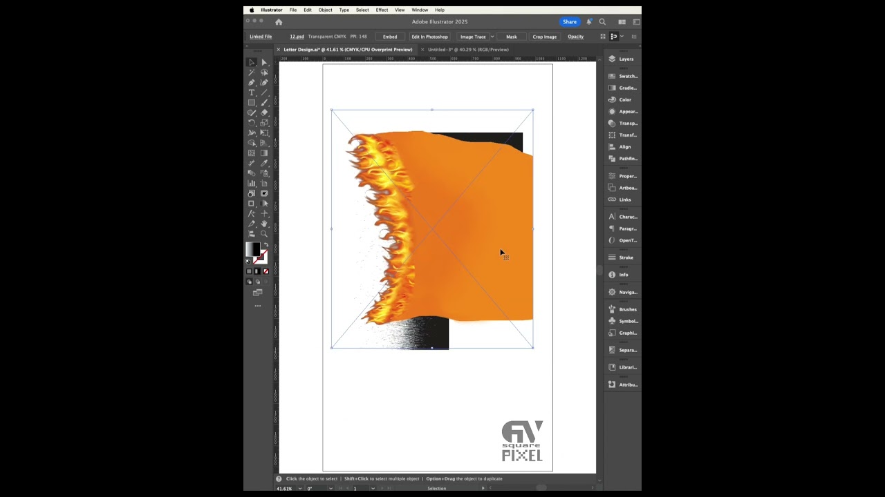 F is for Fire. Watch this blazing creation come to life. #digitaltypography #handlettering #letter