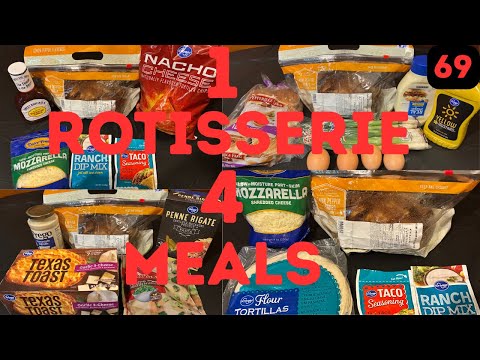 4 AMAZING Recipes Using Rotisserie Chicken - Quickest Chicken Dinners - Frugal living - Low cost