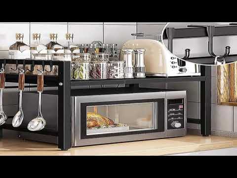 1pc Expandable 42-64cm Microwave Shelf Organizer, Moisture And Rust Proof Microwave Countertop