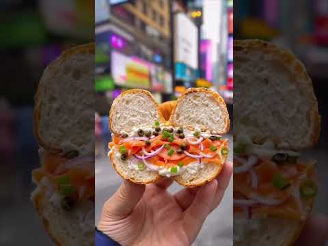 Bagels near me. Nova lox near me. Best breakfast bagel nyc #bagel #shorts #novaloxbagel