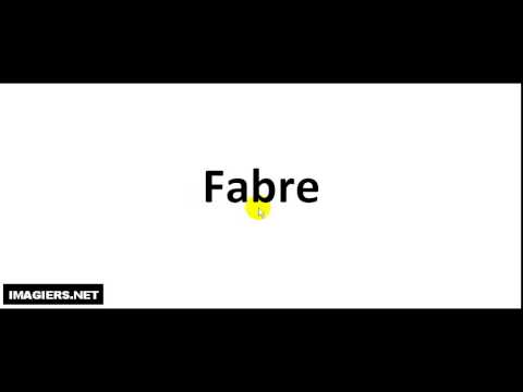 How To Pronounce French Family Name # Fabre