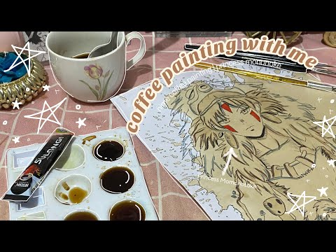 Art Vlog #08 |☕️✨ Anime Coffee Painting ✨🌷|