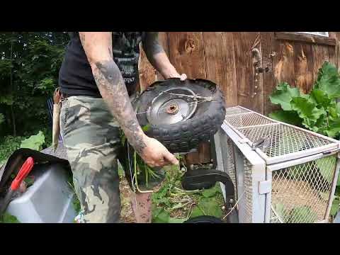Replacing Tires On The Gorilla Cart With No-Flat Pneumatic Replacements