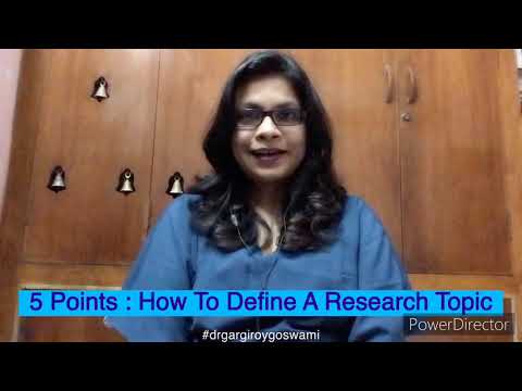5 Points: How To Define A Research Topic