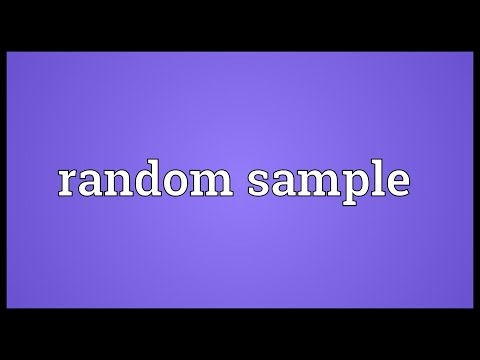 Random sample Meaning