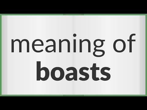 Boasts | meaning of Boasts