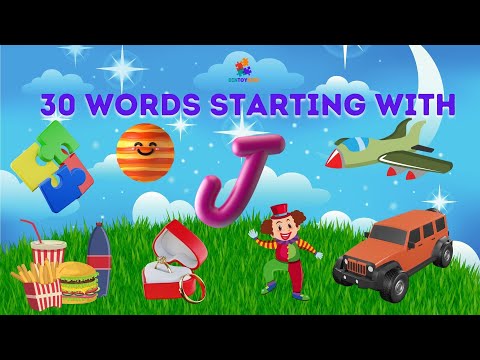 Learn 30 words Startinng With J Letter Words | Letter J Words In Engish With Picture | DintoyKids