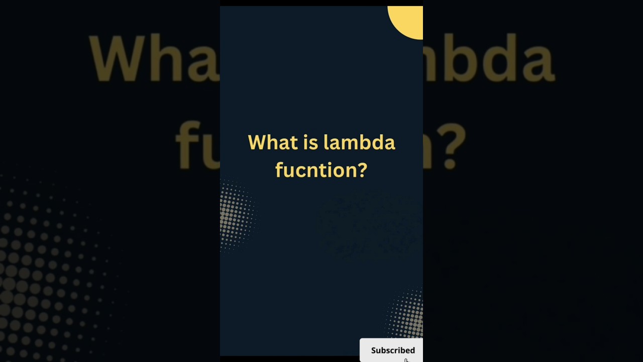 Python Lambda Function Explained in 40 Seconds 🚀 |Anonymous Functions ! #shorts #python #shorfeed