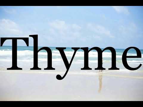 How To Pronounce Thyme๐๐๐๐๐๐Pronunciation Of Thyme