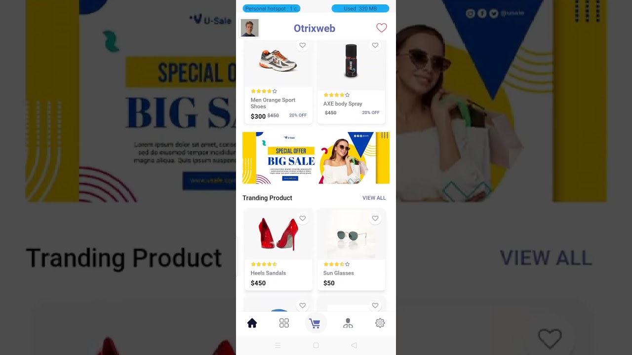 Otrixcommerce React Native E-Commerce App Template Demo