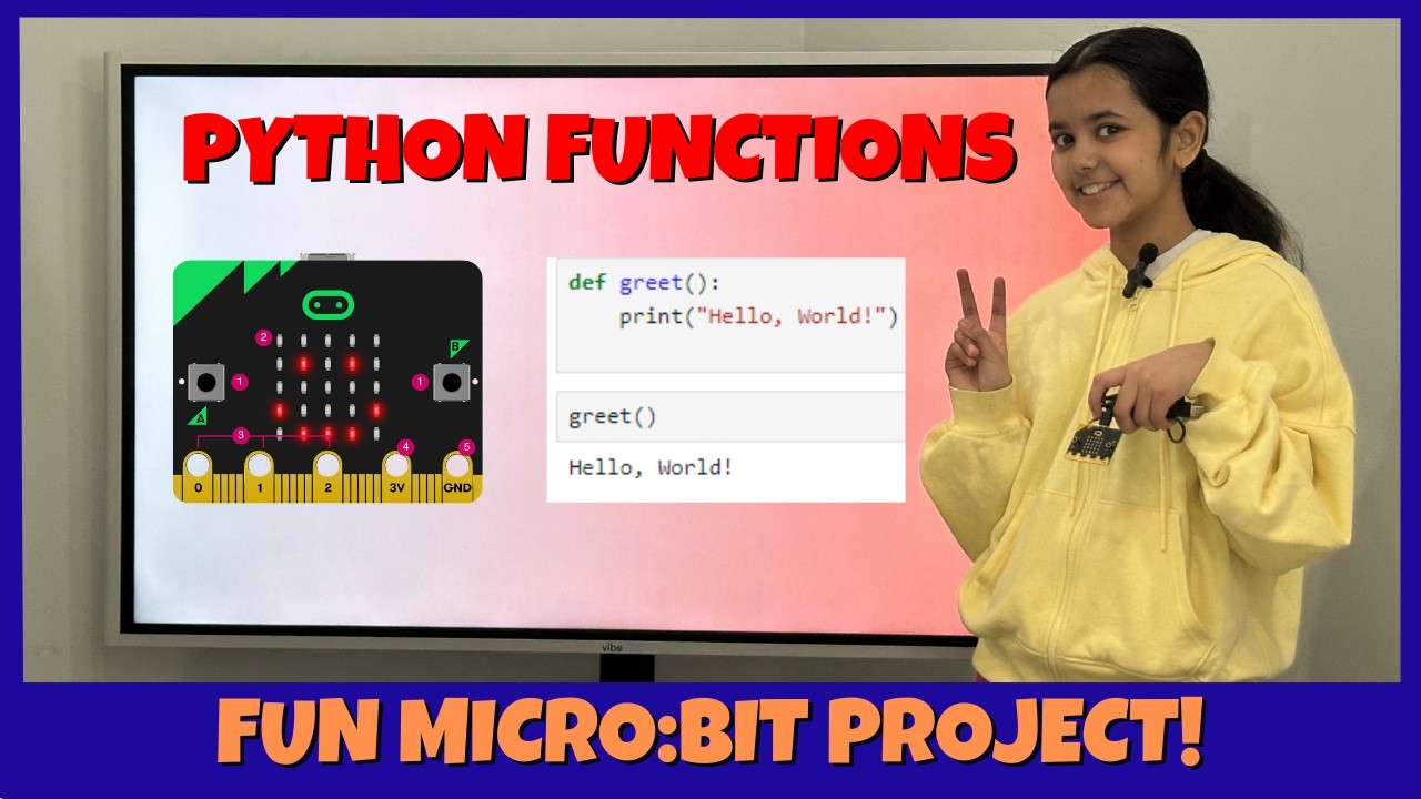 Micro:Bit Python Functions Tutorial for Begineers! Define, Call & Parameters 