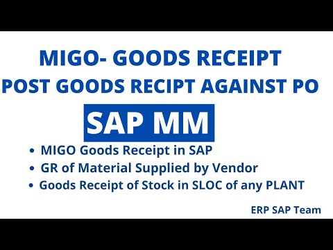Goods Receipt In SAP | MIGO SAP | MIGO Transaction in SAP II Goods receipt against PO in SAP MM