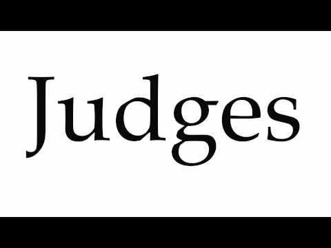 How to Pronounce Judges