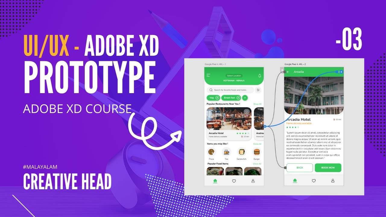 Adobe XD Multiple Interactions Prototype Tutorial | Creative head | UI/UX Design | Adobe XD Tutorial