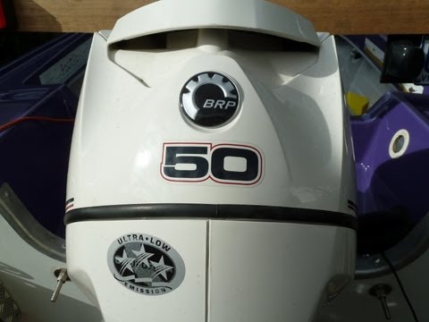 Evinrude e-tec 50 HP outboard first run 2013