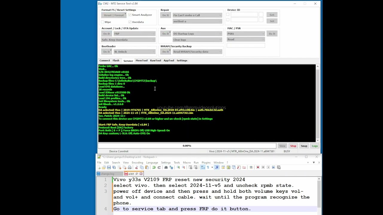 Vivo Y33S V2109 FRP Reset