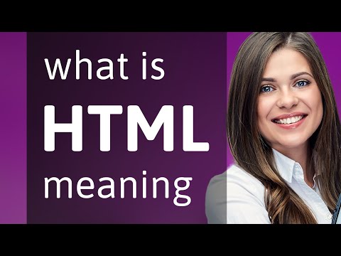 Html — HTML definition