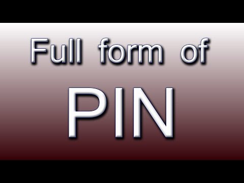 Full form of PIN
