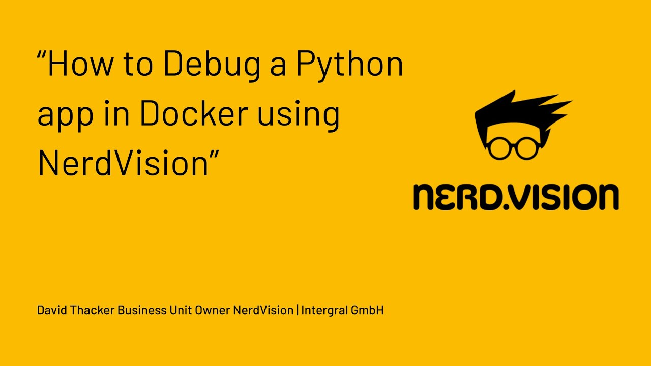 How to Debug a Python app in Docker using NerdVision