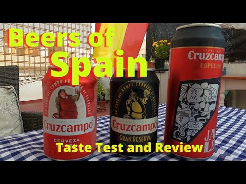Beers of Spain, Reviews and Taste Test, Cruzcampo one of the most famous Spanish Beers