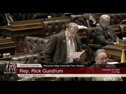 Rep. Rick Gundrum reads pro-Convention of States letters he received on ...