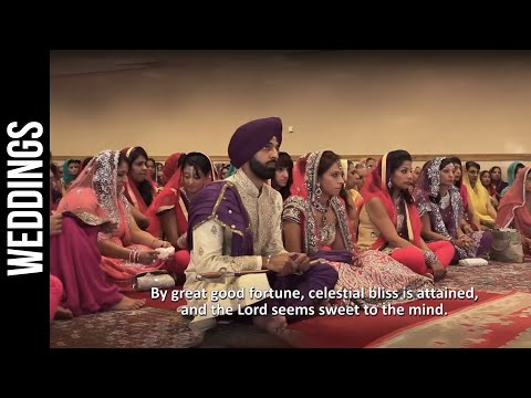 Full Length Sikh Anand Karaj Ceremony with English Lavaan Subtitles