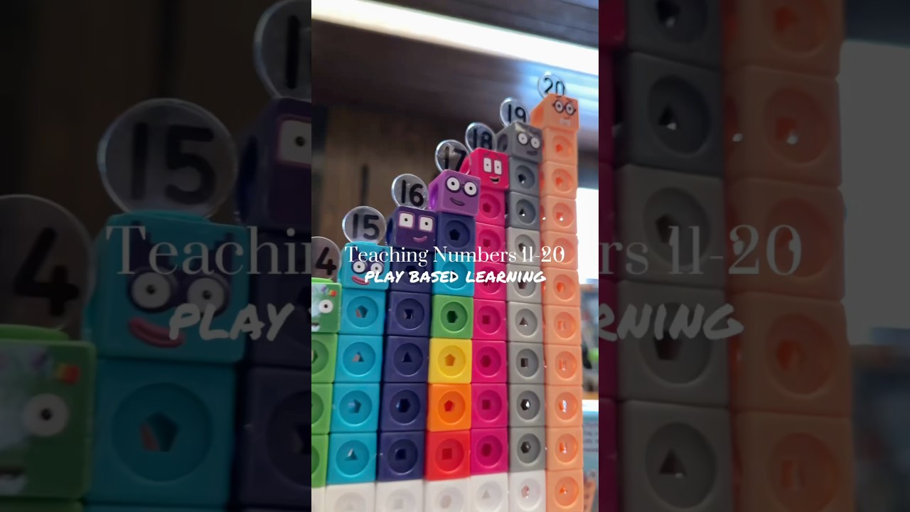 Teaching Numbers 11-20 Kindergarten Math #playbasedlearning #handsonlearning #numberblocks #maths