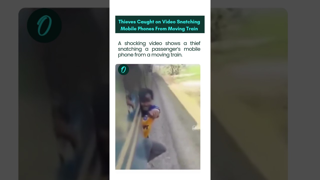 Thieves Caught on Video Snatching Mobile Phones From Moving Train... #accident #thief #oneindia