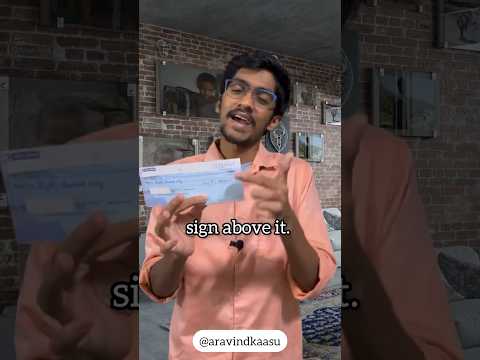 Write your cheque in the right way