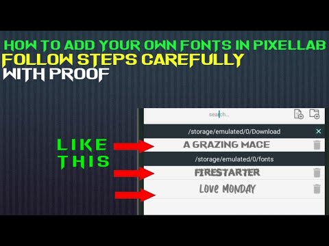 HOW TO DOWNLOAD AND ADD YOUR OWN FONTS IN PIXELLAB || TECHNO GAMERS