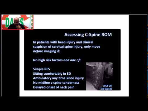 NICE Guidelines for Cervical Spine Evaluation In RTA