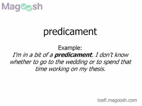 TOEFL Vocabulary: Predicament