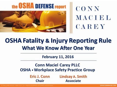 “OSHA’s Fatality & Injury Reporting Rule: What We Know After One Year ...