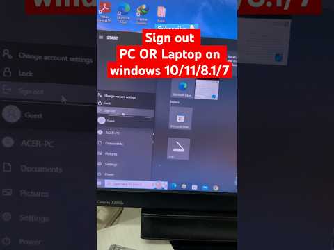 How to sign out Microsoft account on windows 10/11 / How to log out user account in windows 10/11/7