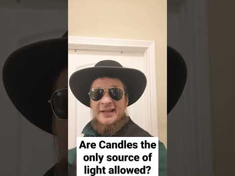 Amish lights explained. Candles weren't as widely used as kerosene lamps.