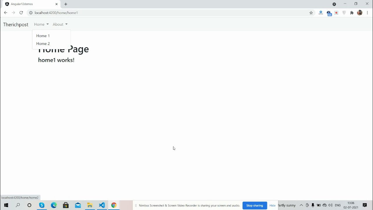 Angular 12 Child Routing Working Example
