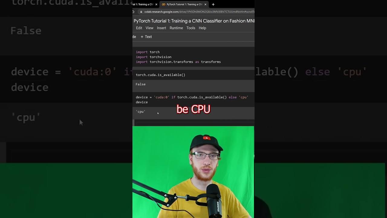 Working with CUDA, Device and GPU / CPU in PyTorch #shorts