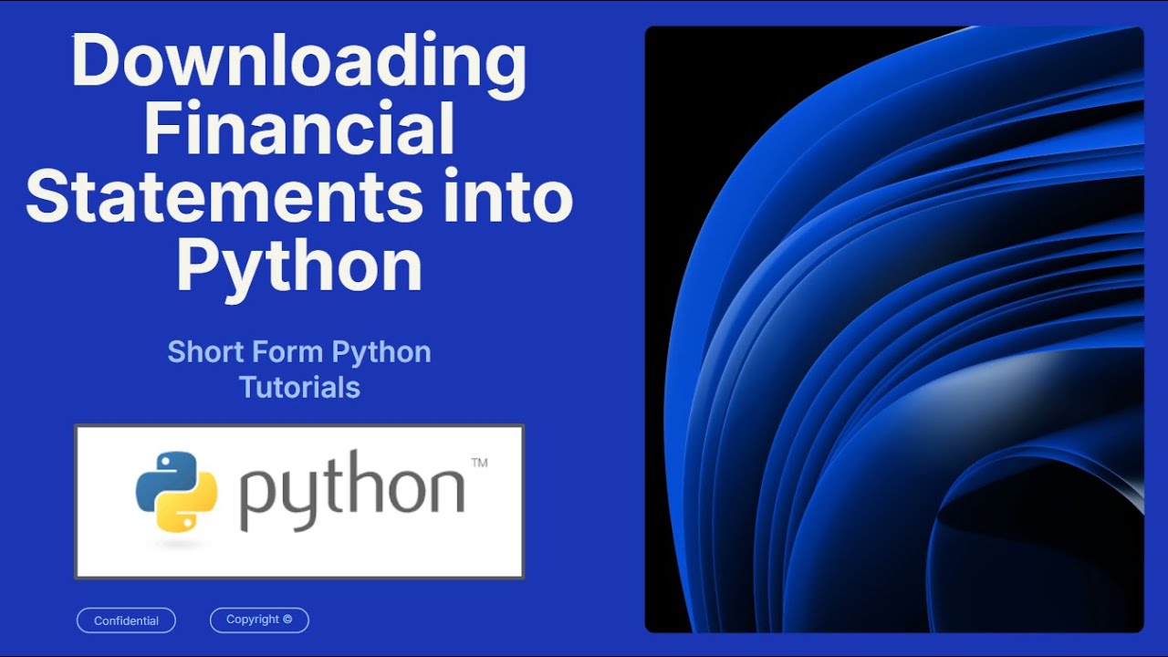 How to Download Financial Statements into Python (in 2 minutes)