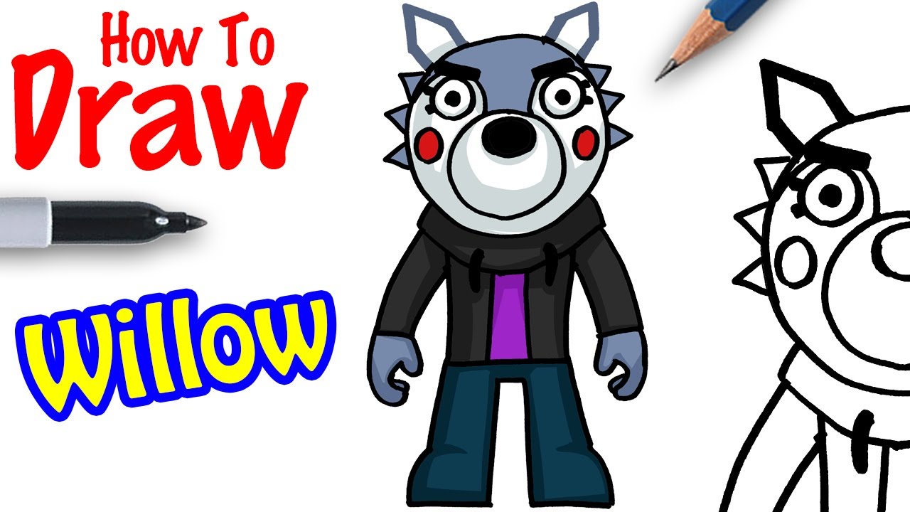 How to Draw Willow | Roblox Piggy