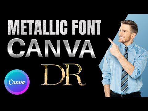 How To Make Metallic Font In Canva | Tutorial