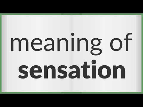 Sensation | meaning of Sensation
