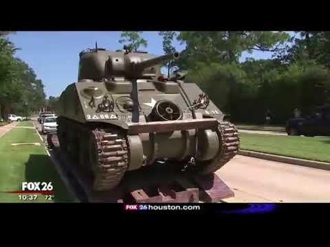 Texas Man Parks Sherman Tank In Front of His House
