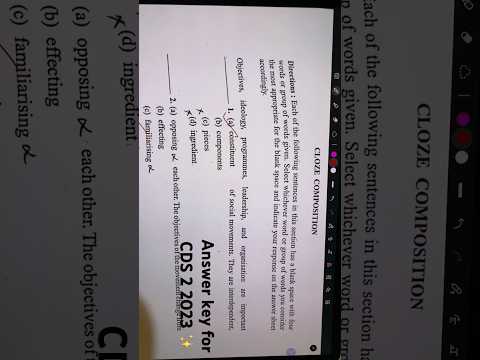 CDS 2 2023 Answer Key ✨